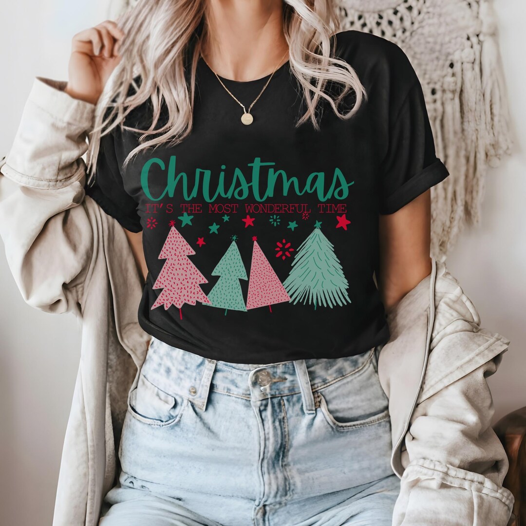 Christmas Tree T-shirt, Christmas Tree Shirt, Merry Christmas T-shirt ...