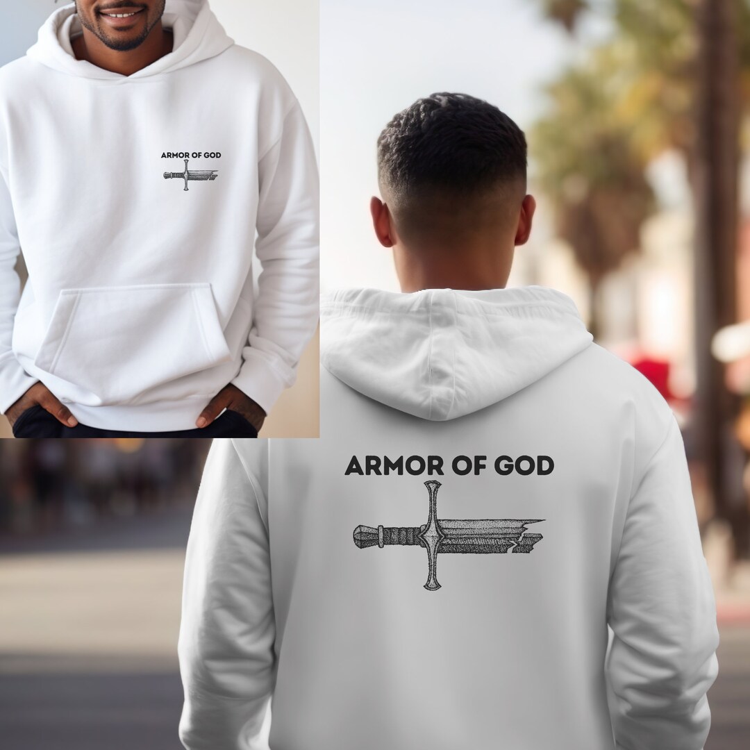 Christian Hoodie Armor of God, Religious Hoodie, Catholic Man Hoodie ...