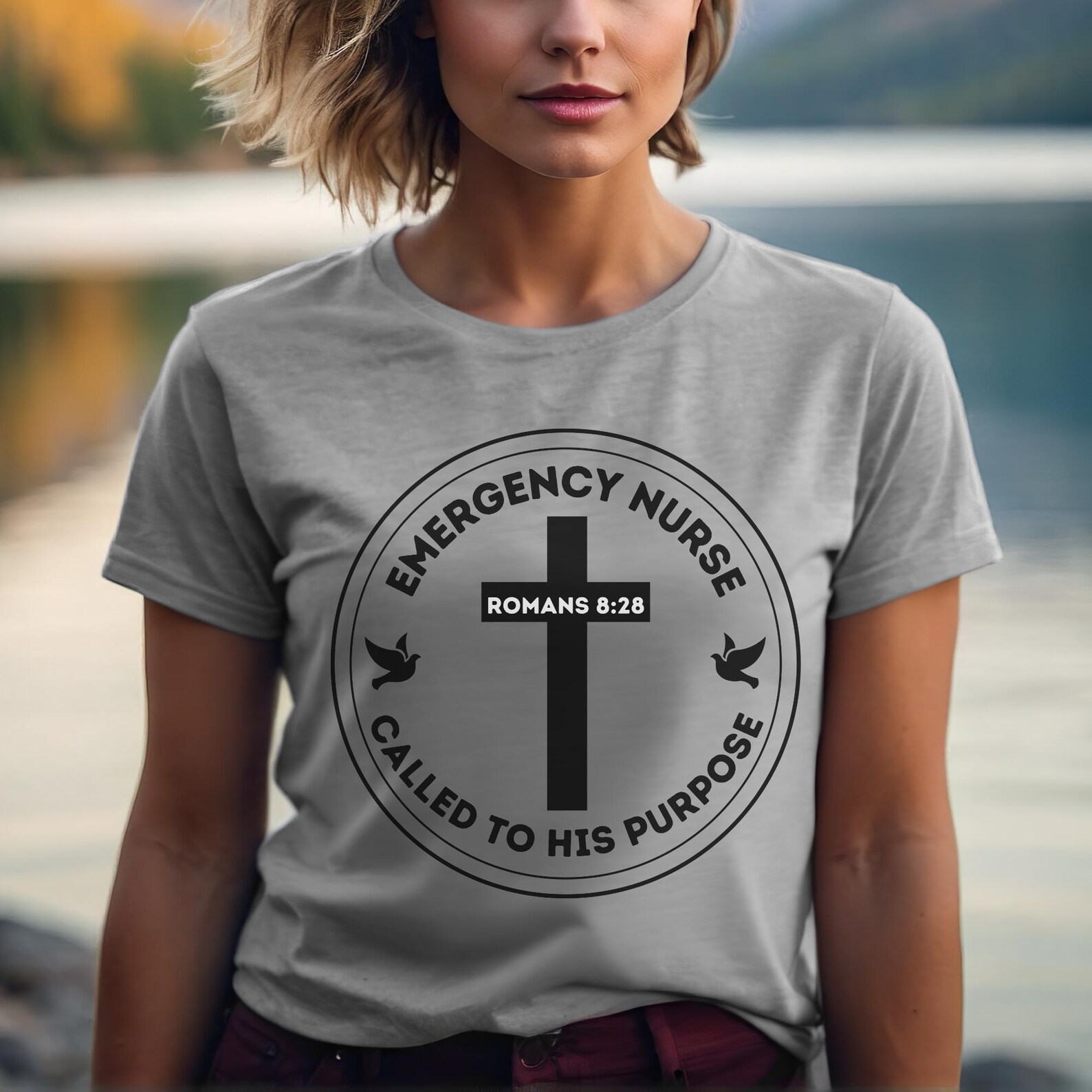 Christian Emergency Room Nurse Tshirt, Cross Shirt for Nurse, Catholic ...
