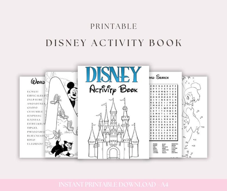 Disney Activity Book - Etsy