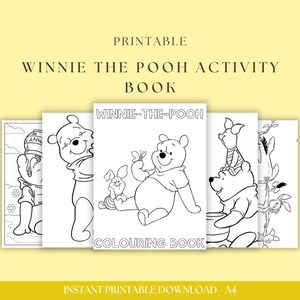 Winnie-the-pooh Colouring Book - Etsy
