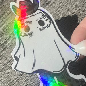 Cowboy Ghost Malone Holographic Sticker Post Malone Decal Funny Posty ...