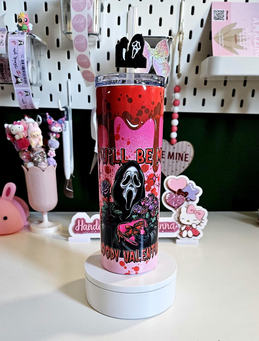 Valentine's Ghostface 20oz Tumbler, Ghostface to Go, Scream Travel Cup ...