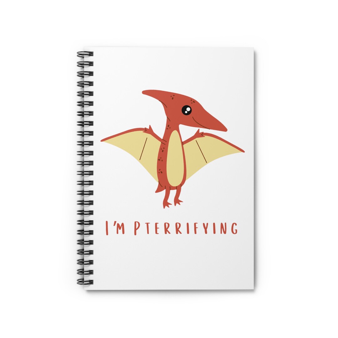 Dinosaur Pterodactyl Spiral Notebook Ruled Line Back to School ...