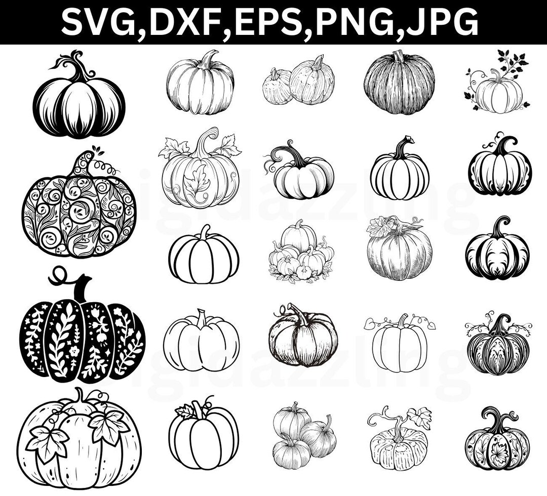 Pumpkin Svg Bundle, Pumpkin Shirt Svg, Fall Clipart, Autumn Clipart ...