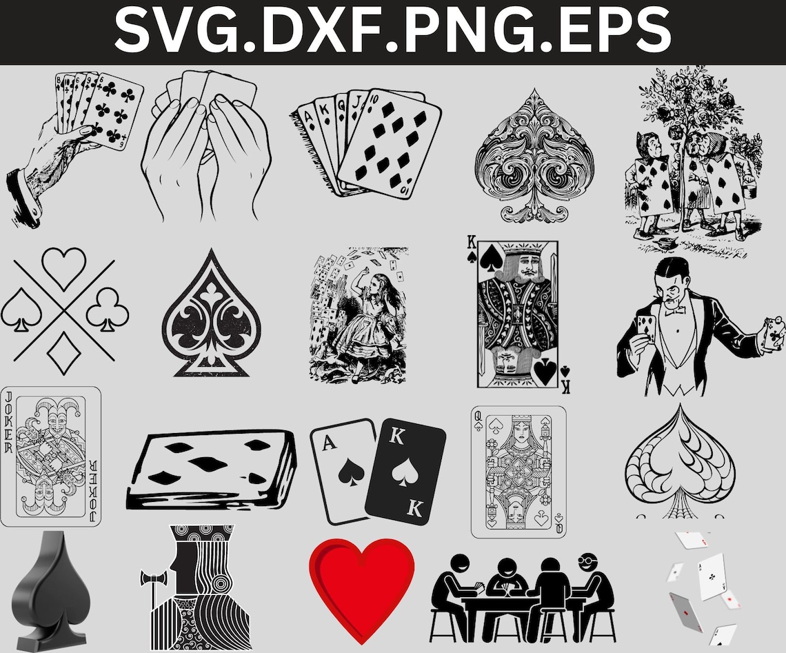 Playing Cards Svg, Playing Cards Svg, Card Wall Art Sublimation, Cards ...