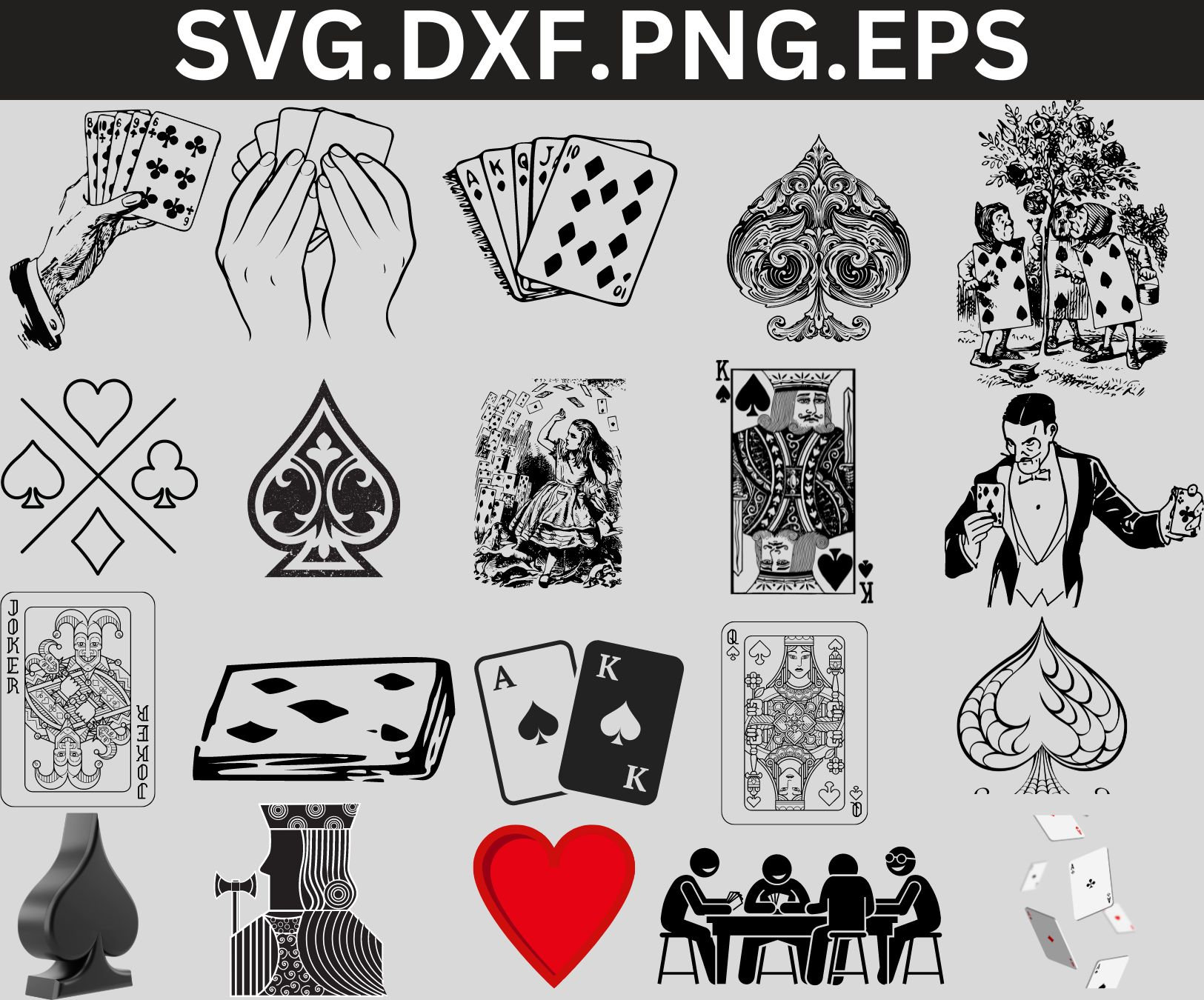 Playing Cards Svg, Playing Cards Svg, Card Wall Art Sublimation, Cards ...
