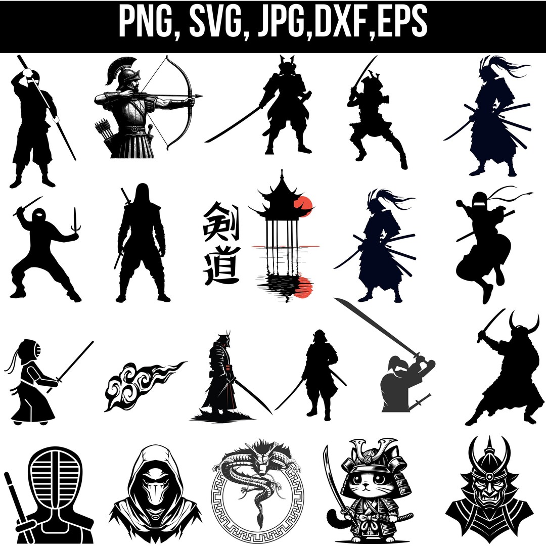 Samurai SVG, Samurai Cut File for Cricut, Samurai Hemlet Svg, Samurai ...