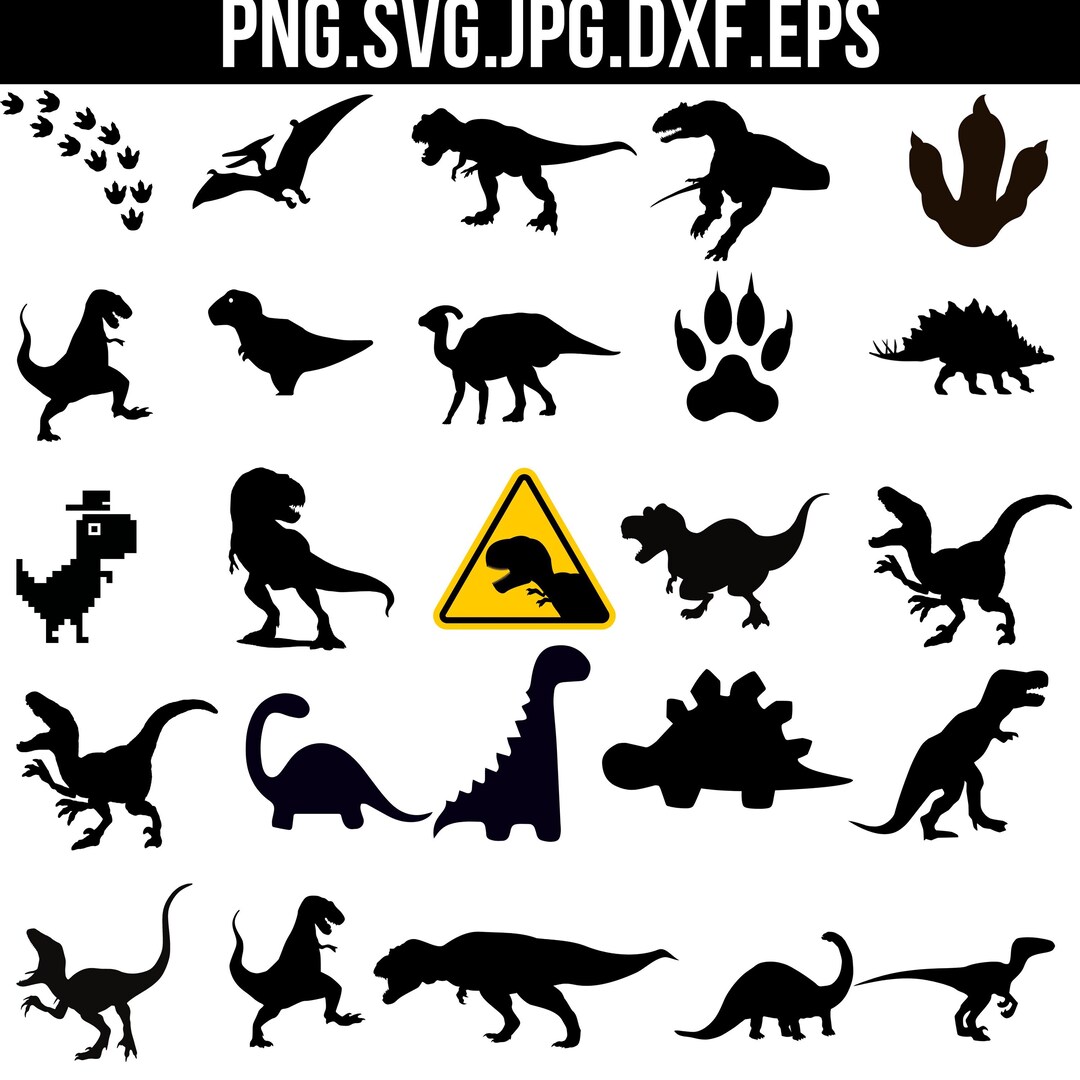 Dinosaur Svg Bundle, Dinosaur Clipart Png, Dinosaur Silhouette Svg, T ...