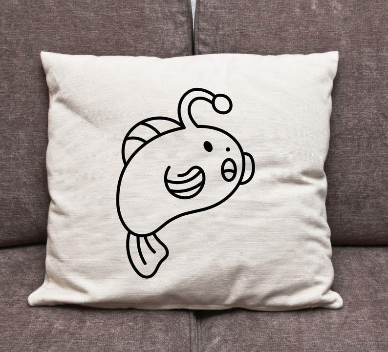 Angler Fish Svg, Angler Fish Cut File for Cricut, Cute Anglerfish Svg ...