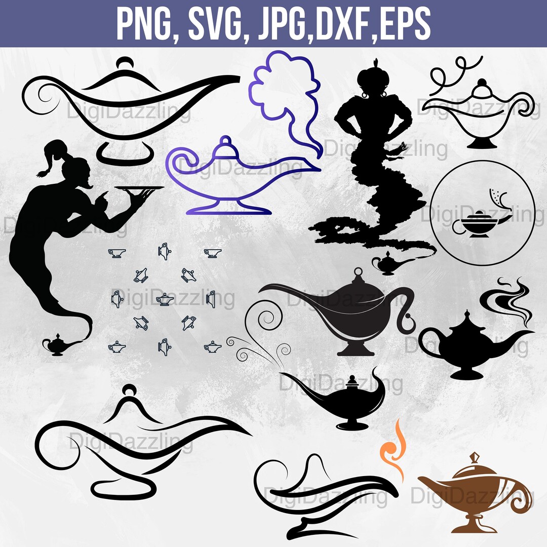 Magic Lamp Svg, Genie Lamp Svg, Magic Lamp Vector, Lamp Clipart ...