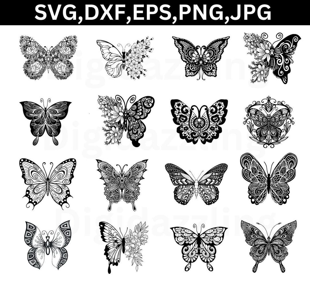 Butterfly Svg, Butterfly Mandala Svg, Butterfly Clipart, Mandala Svg ...