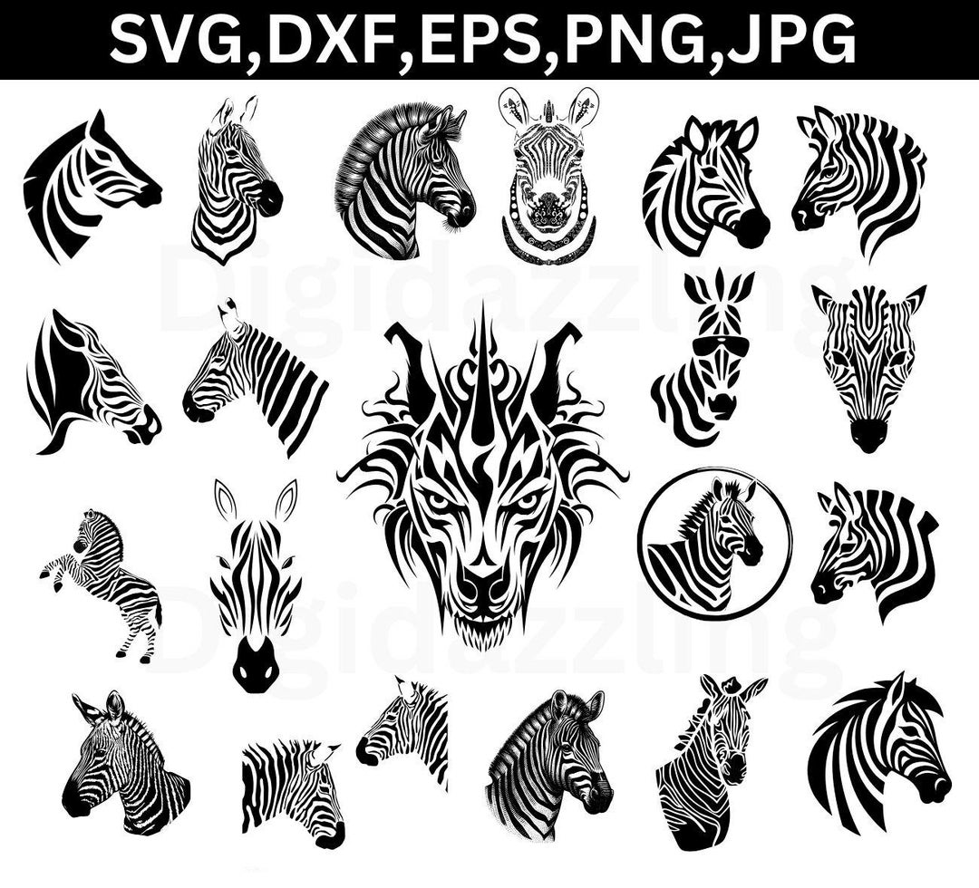 Zebra Head Design, Africa Animal Svg, Vector Graphics Design, Zebra Svg ...
