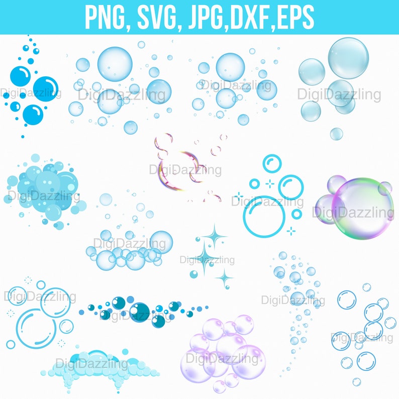Bubble Svg, Bubbles Svg Bundle, Svg Files for Cricut, Water Svg, Bubble ...