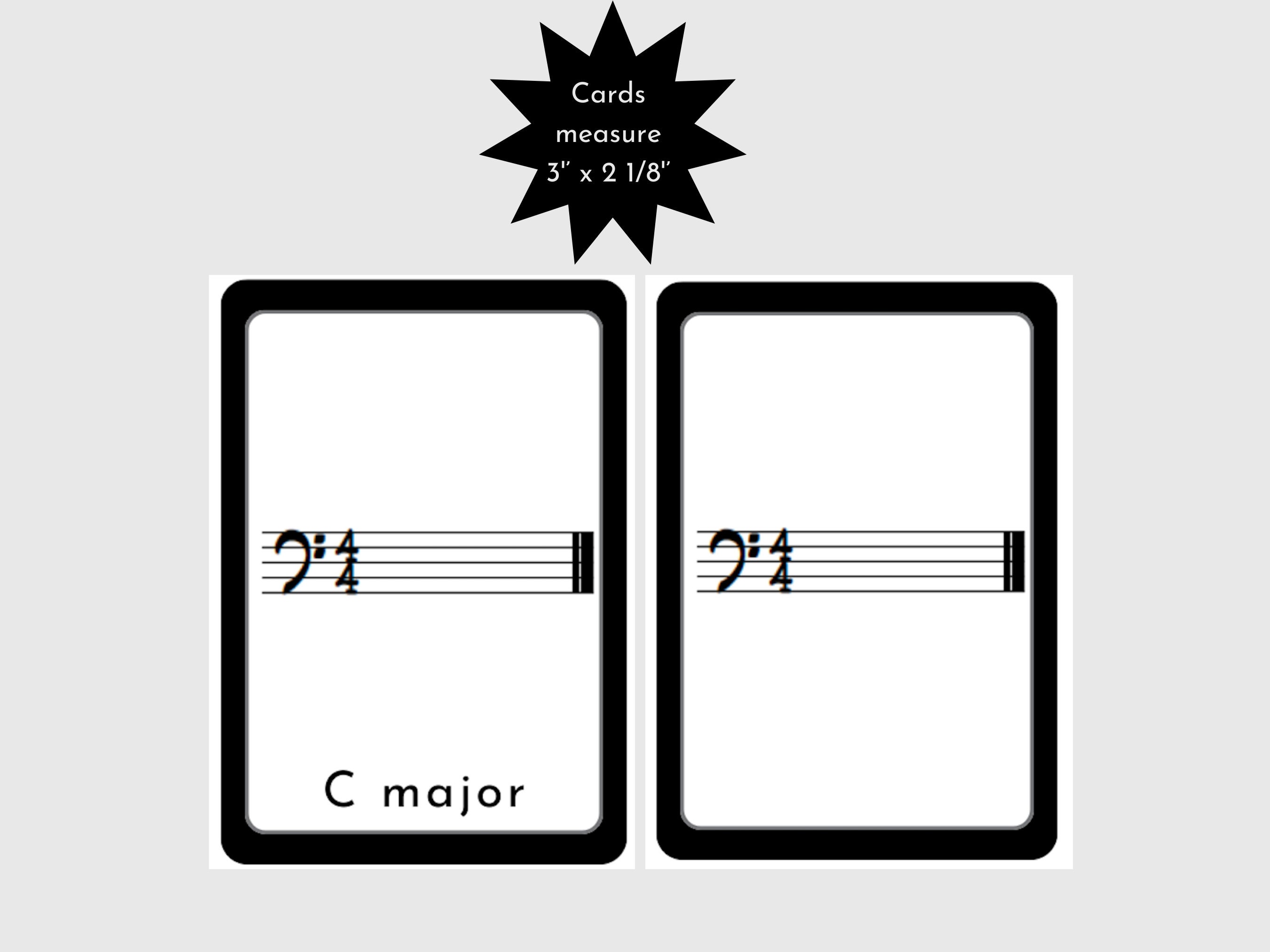 Printable Bass Clef Key Signature Flashcards | Music Theory Flashcards ...