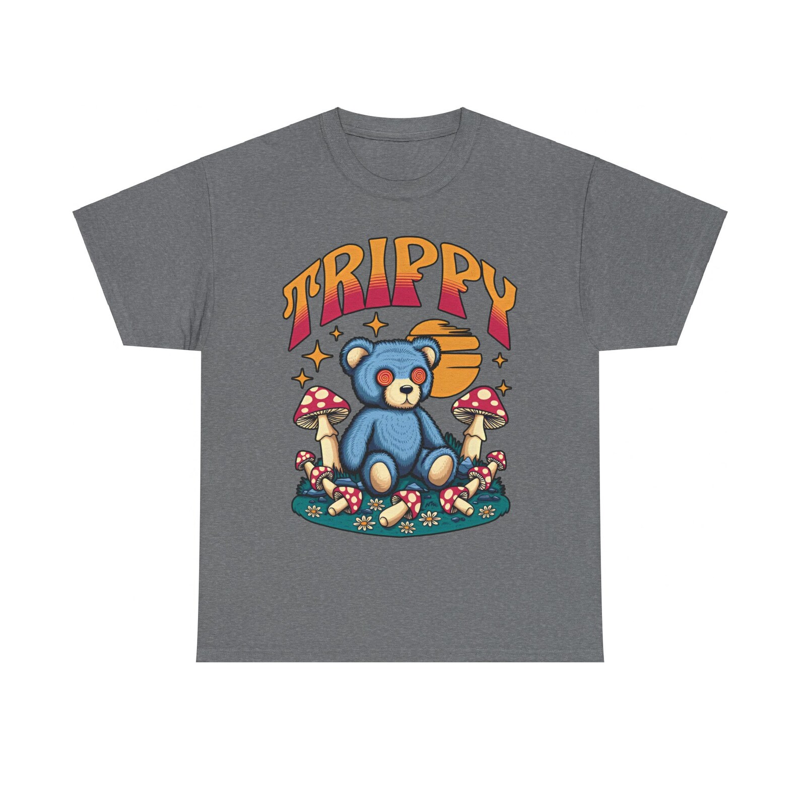 Trippy Bear: Psychedelic Mushroom T-shirt Design - Etsy