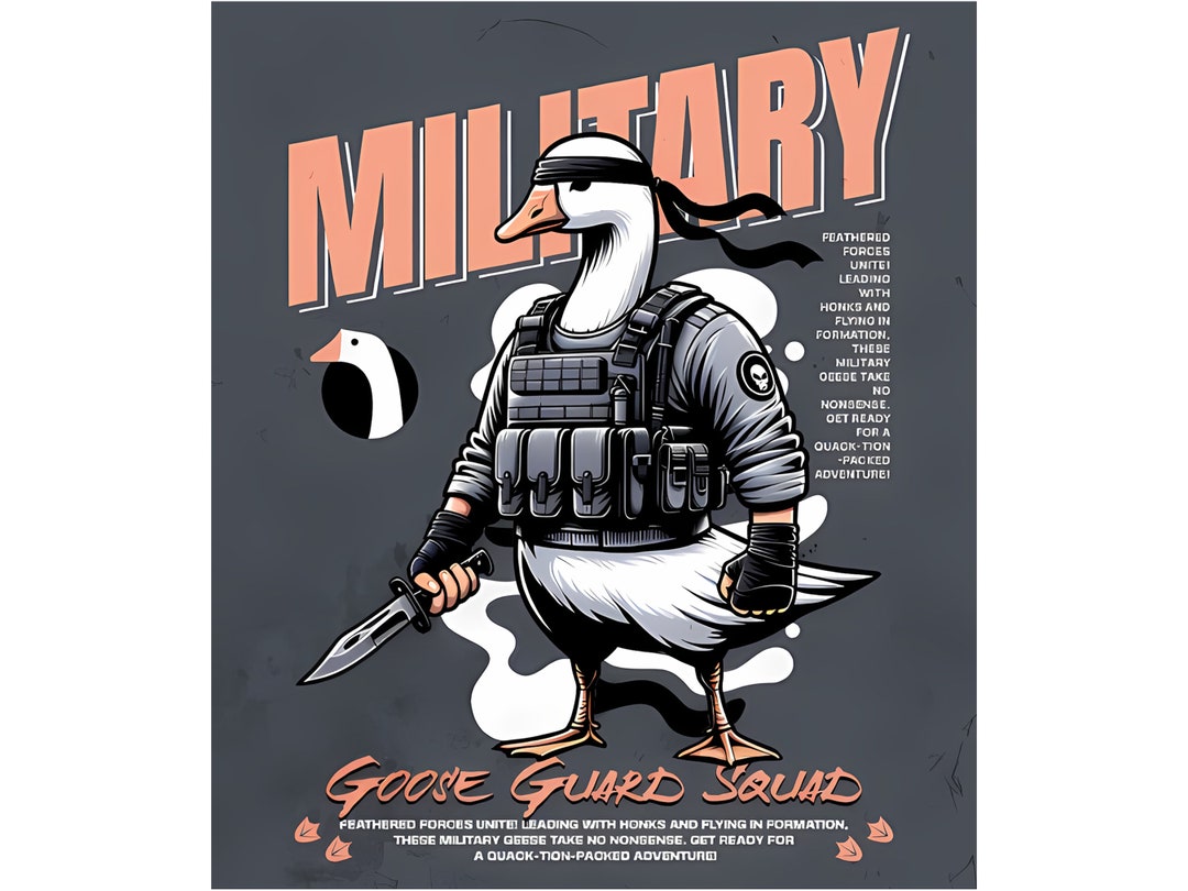 Military Goose Guard Squad: Honk in Style Digital Design - Etsy
