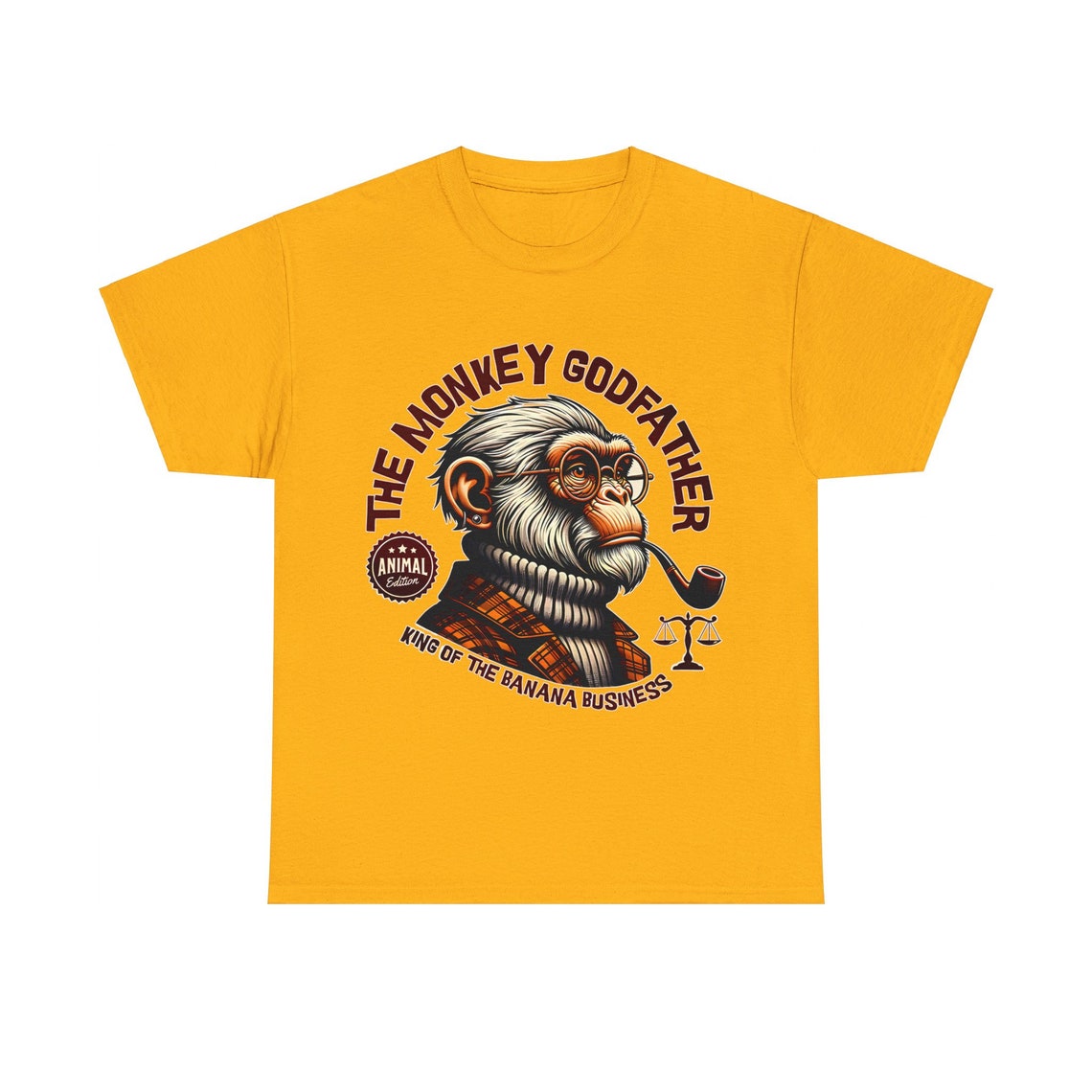 The Monkey Godfather: King of Banana Business T-shirt - Etsy