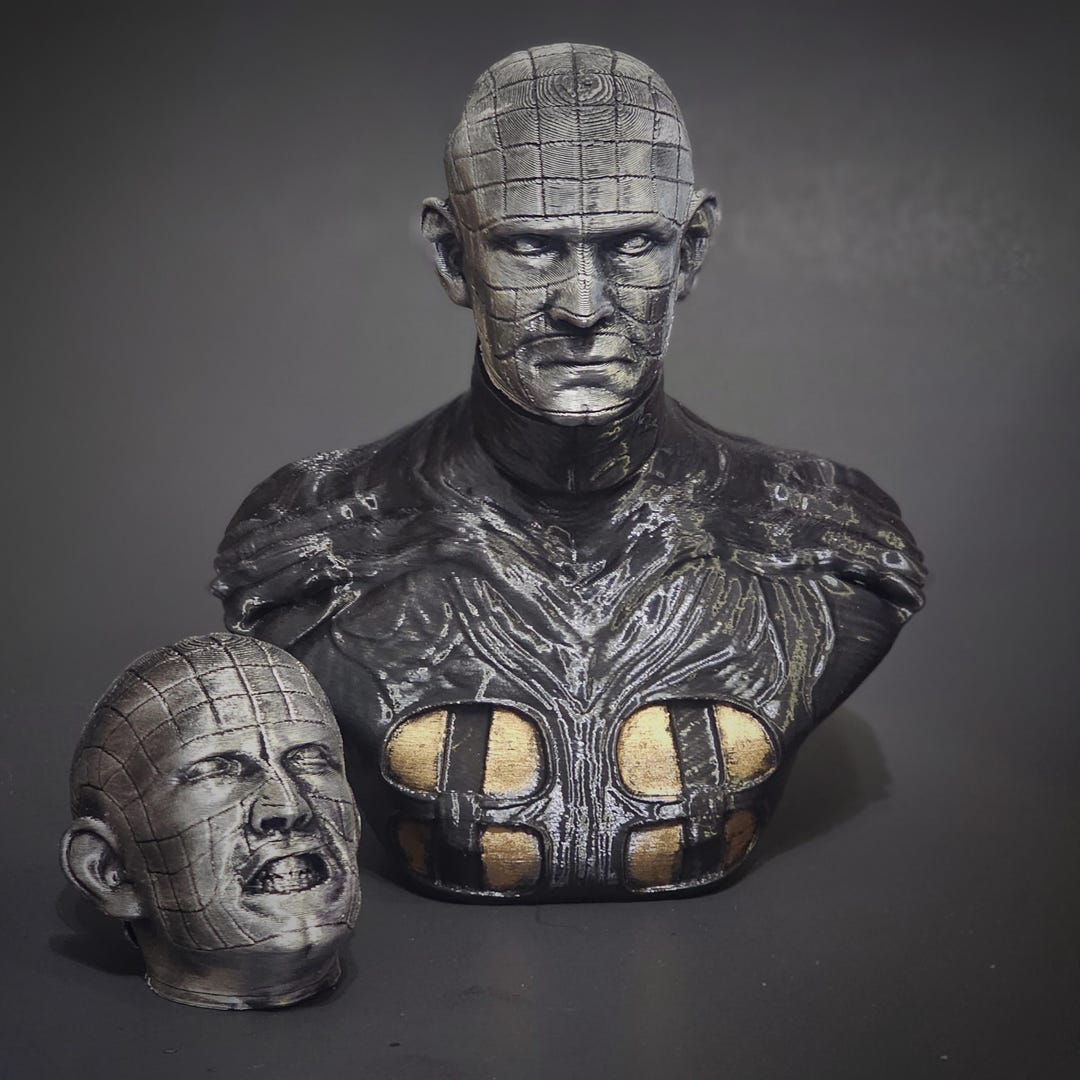 Hellraiser Pinhead Bust With Interchangable Heads - 6 Inches Tall ...