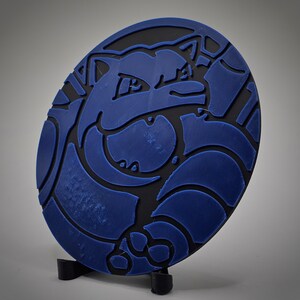 Blastoise 3d Printed Jumbo Coin With Stand - Etsy
