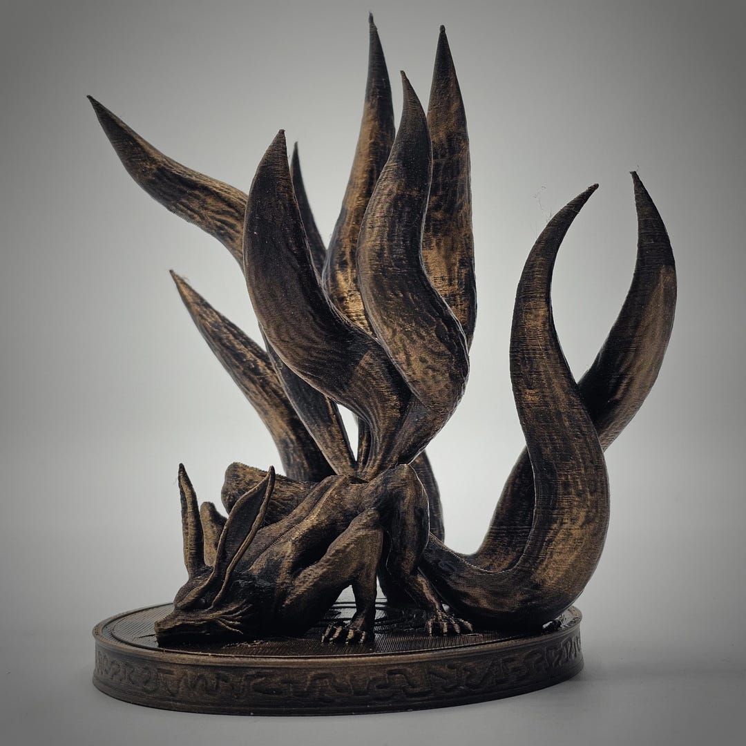 Kurama 3d Printed Statue - 6 Inches - Hand Painted - Etsy