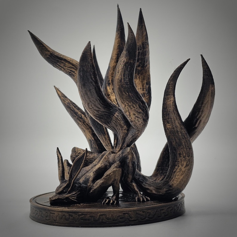 Kurama 3d Printed Statue 6 Inches Hand Painted - Etsy