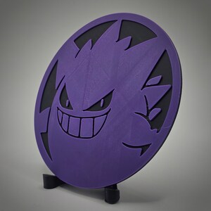 Gengar 3d Printed Jumbo Coin With Stand - Etsy