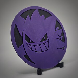 Gengar 3d Printed Jumbo Coin With Stand - Etsy