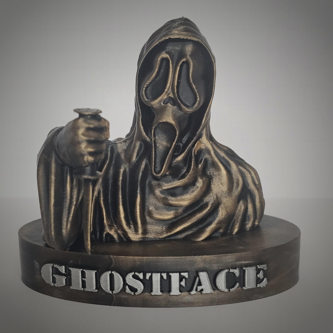 Ghost Face 3d Printed Statue Bust - Etsy