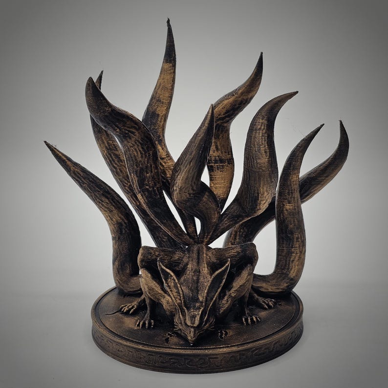 Kurama 3d Printed Statue 6 Inches Hand Painted - Etsy