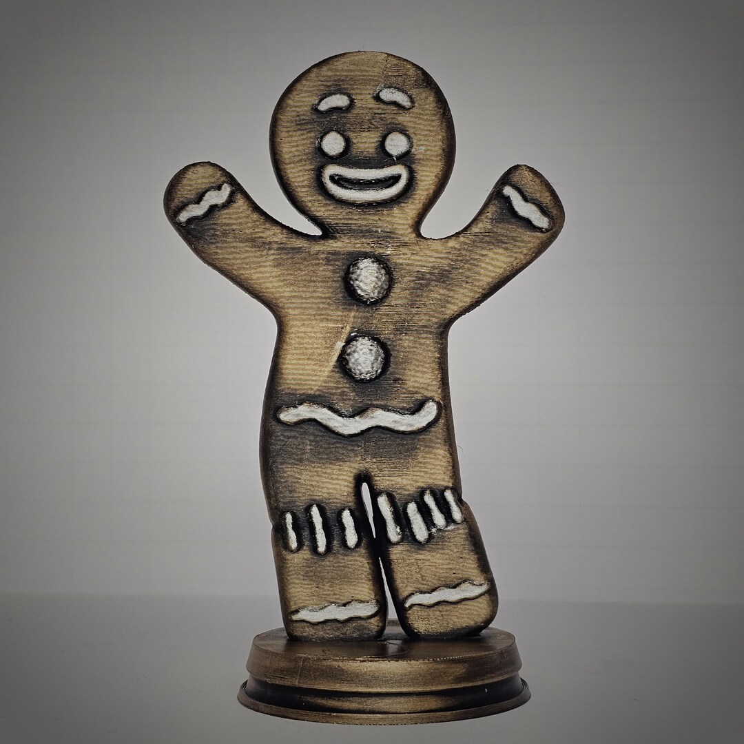 Gingy Gingerbread Man 3d Printed Statue - Hand Painted - Etsy