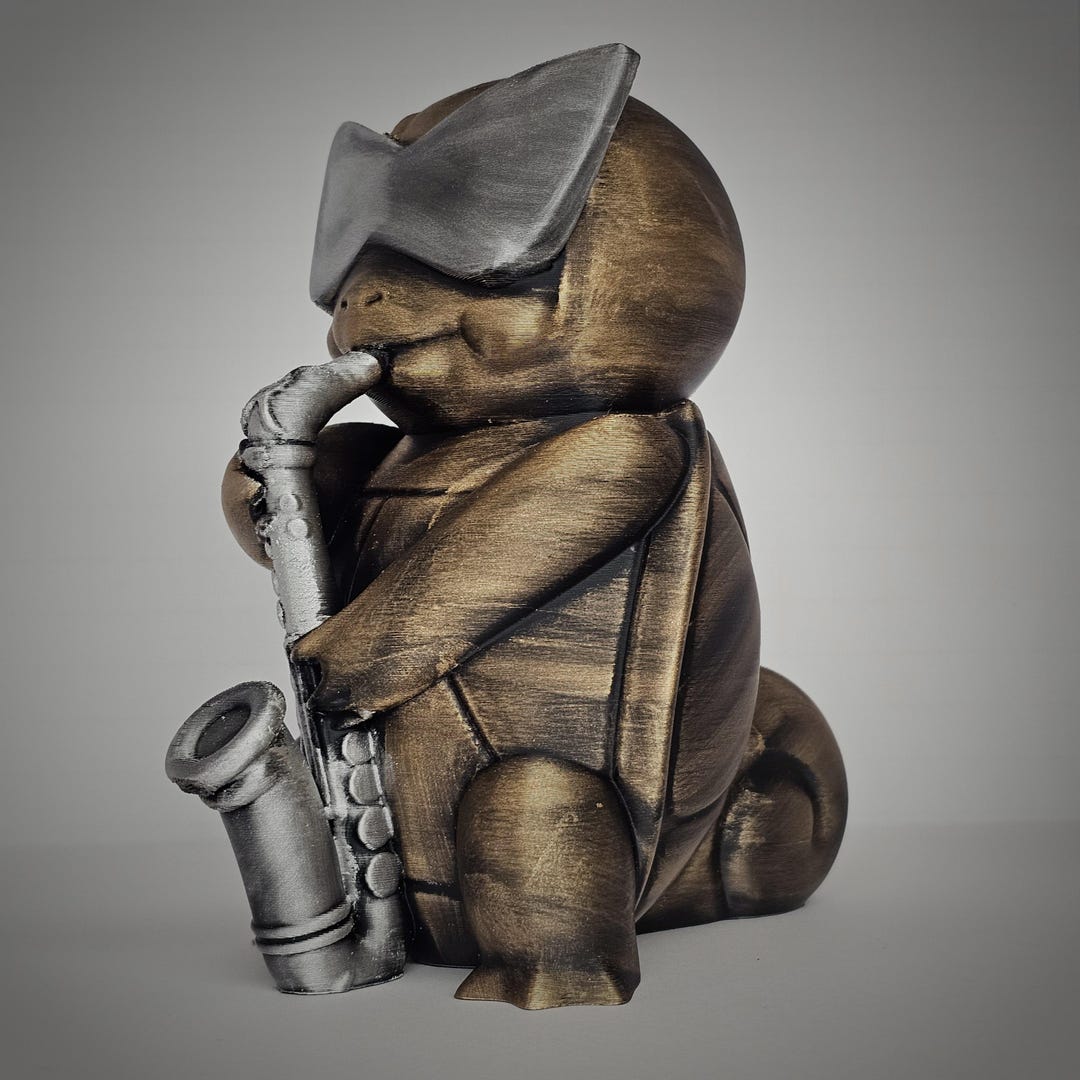 Squirtle Saxophone Jazz Player 3d Print - Etsy