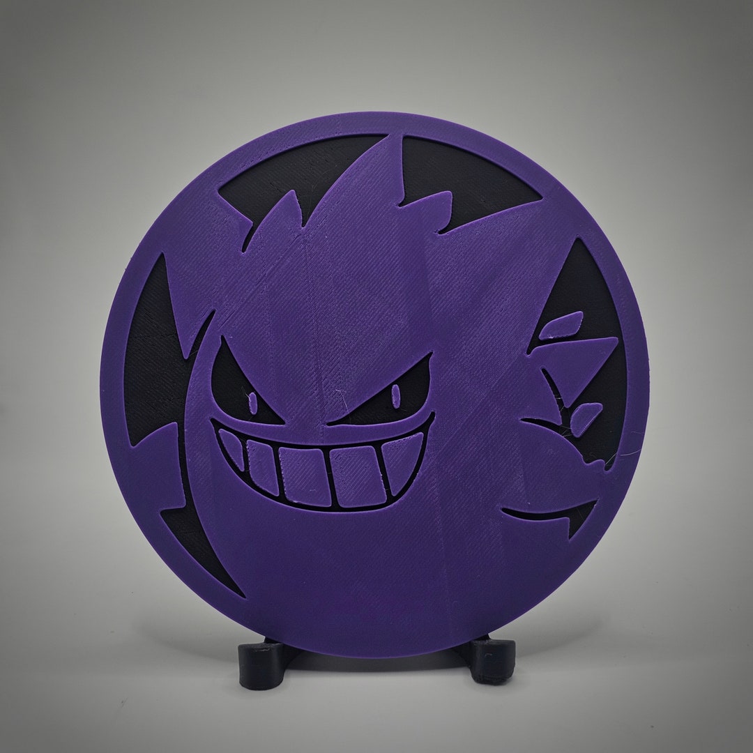 Gengar 3d Printed Jumbo Coin With Stand - Etsy