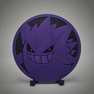Gengar 3d Printed Jumbo Coin With Stand - Etsy