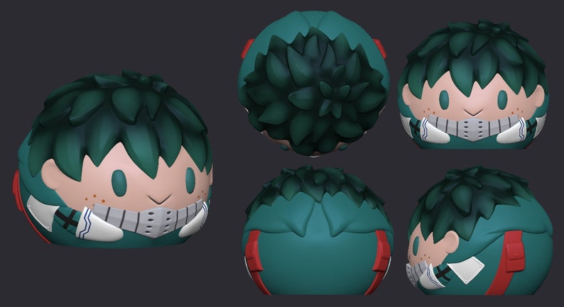 Deku 3D Print My Hero Academia Animochi Heroic Anime Figure - Etsy