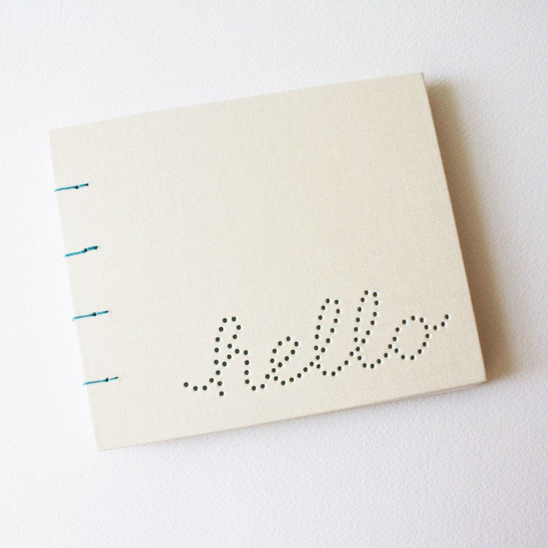 Hello Blank Journal ... off White - Etsy