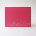 Pink Hello Cards ... Set of 3 Blank Cards - Etsy