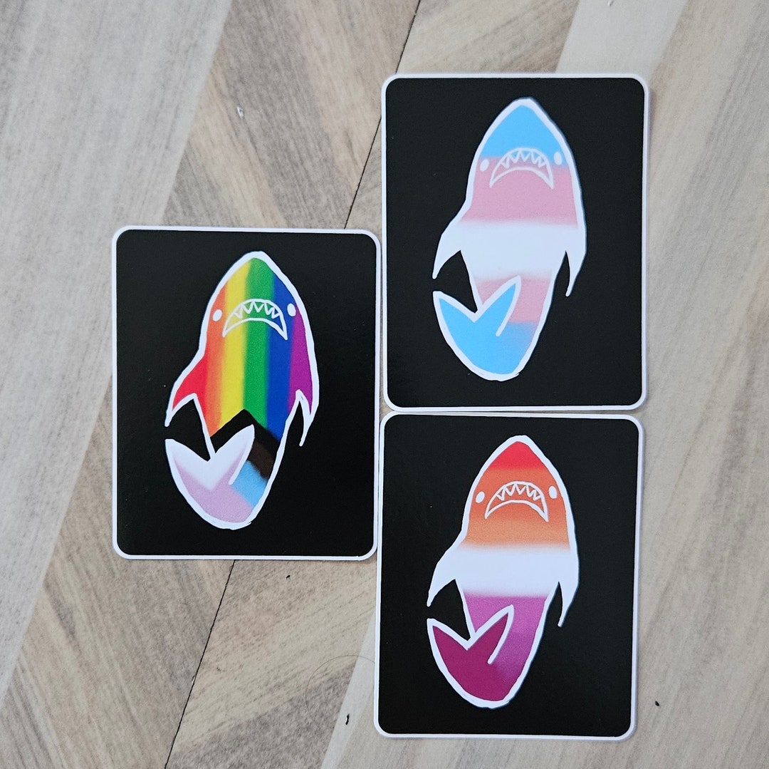 Shark Pride Flag Sticker - Etsy