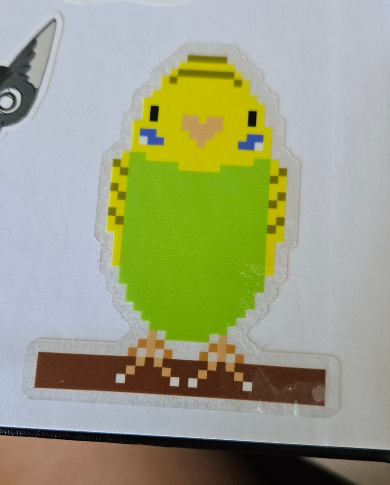 Budgie Pixel Art Sticker - Etsy