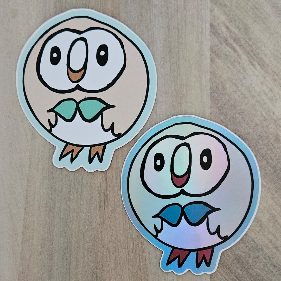 Rowlet/shiny Rowlet Sticker - Etsy