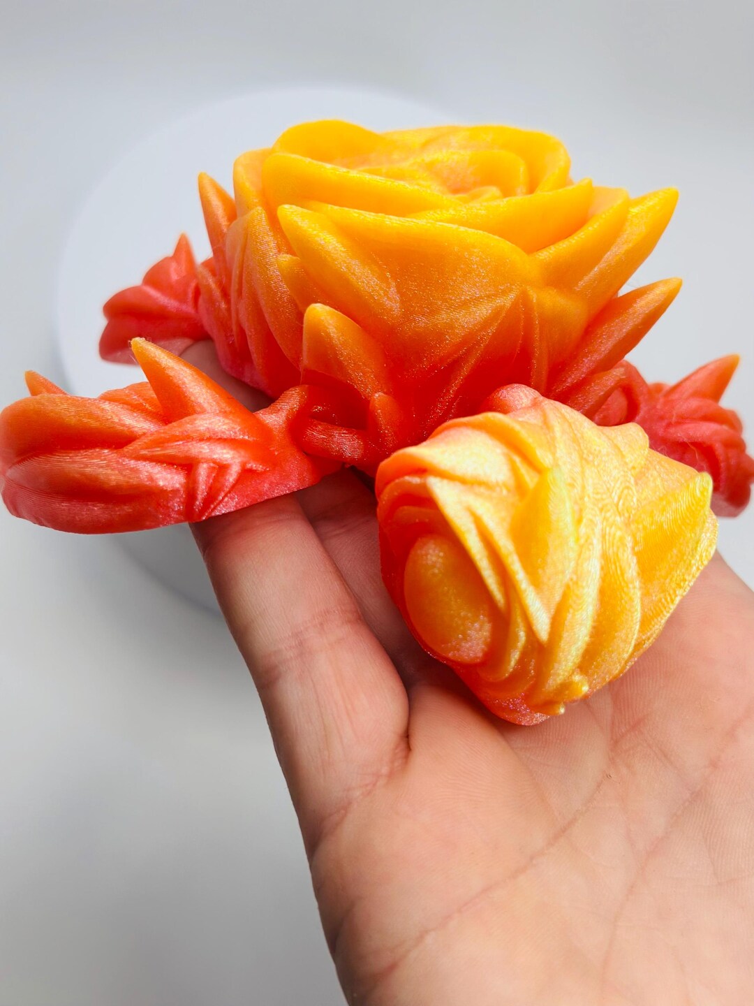 3D Printed Articulated Rose Fidget Turtle-cinderwing - Etsy