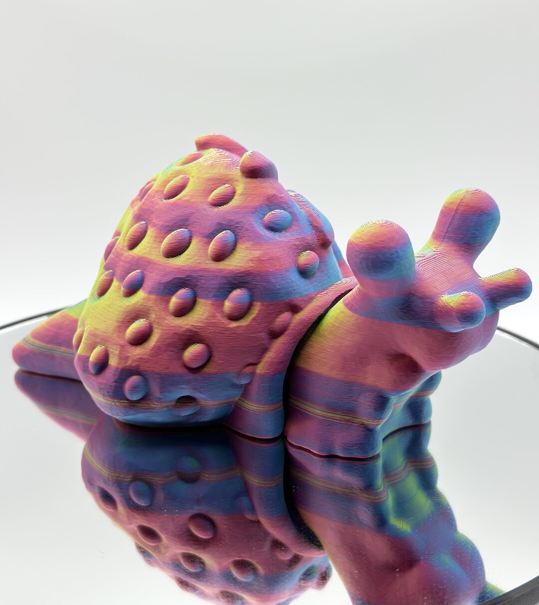 3D Printed Articulated Snail With Strawberry Shell-multicolor Pastel ...