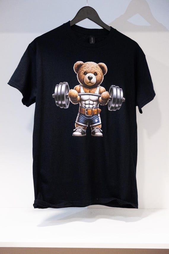 Teddy Bear Bodybuilder Bodybuilder With Teddy Bear Hi Res Stock