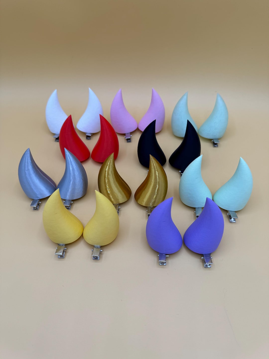 Clip on Horns Cosplay Fursuit 3D Printed Horn PRINT TO ORDER - Etsy