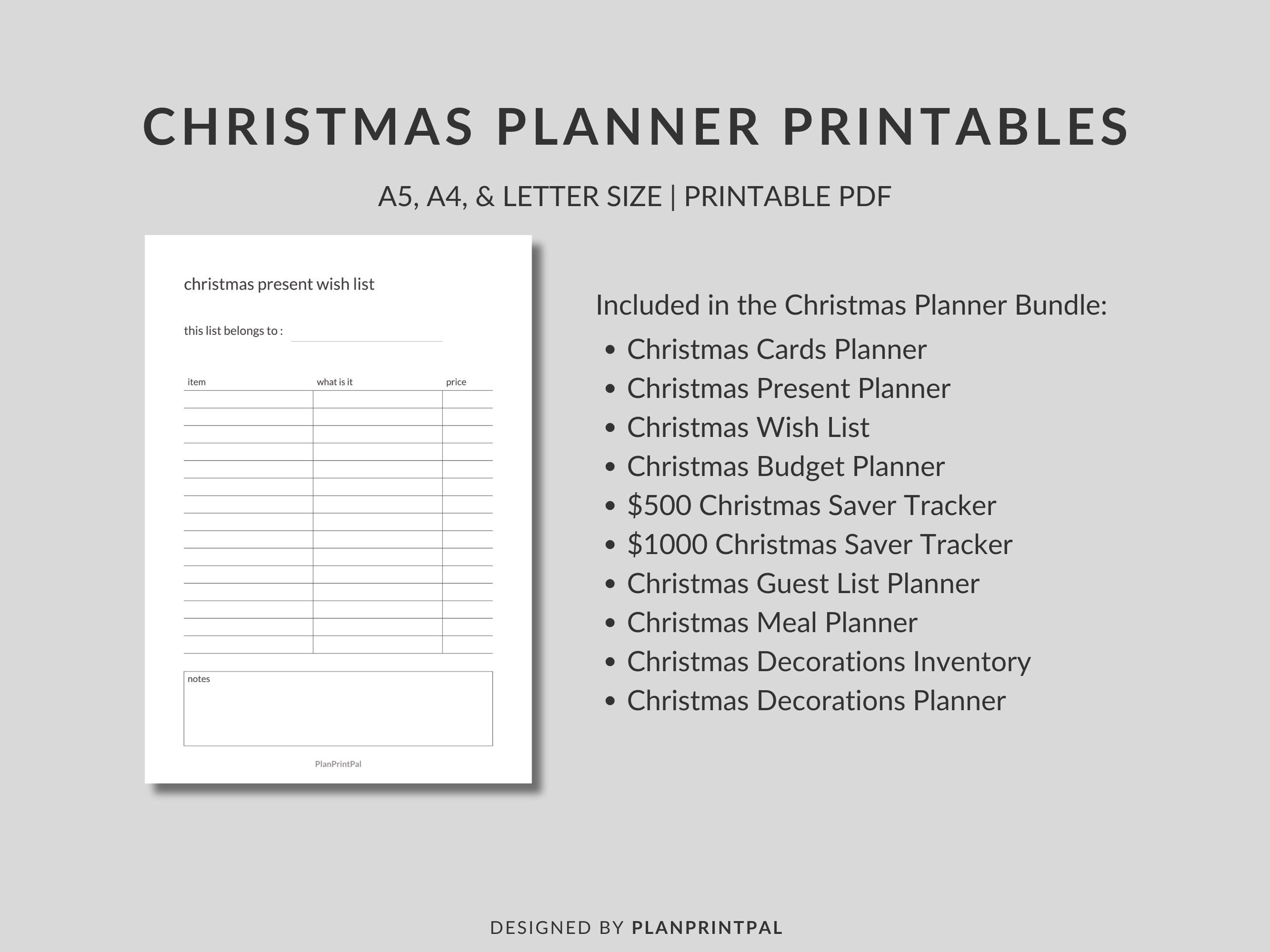 Ultimate Christmas Planner Printables Bundle Holiday Organization Made ...