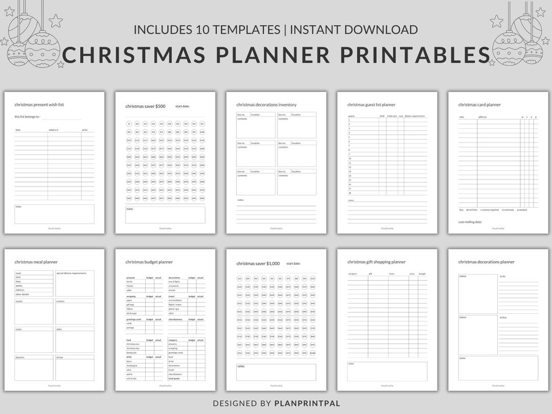 Ultimate Christmas Planner Printables Bundle Holiday Organization Made ...