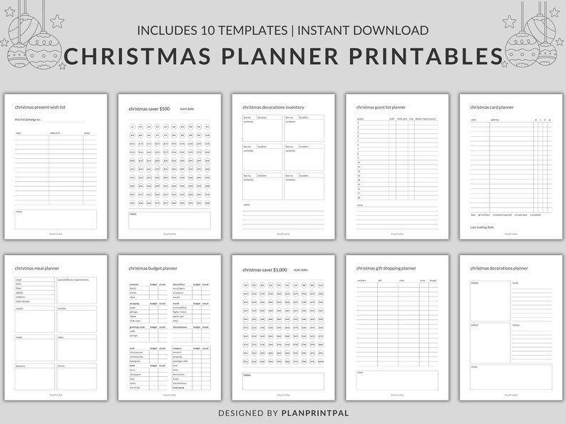 Ultimate Christmas Planner Printables Bundle Holiday Organization Made ...
