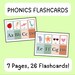 Phonics Flashcards, Printable Download, Teaching Alphabet, Fun for Kids ...