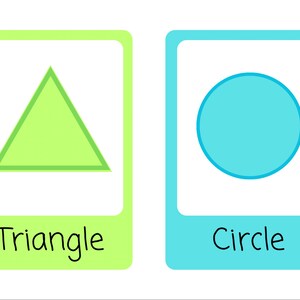 Shape Flashcards, Colorful, Printable Download, Baby and Kid Activity ...