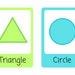Shape Flashcards, Colorful, Printable Download, Baby and Kid Activity ...